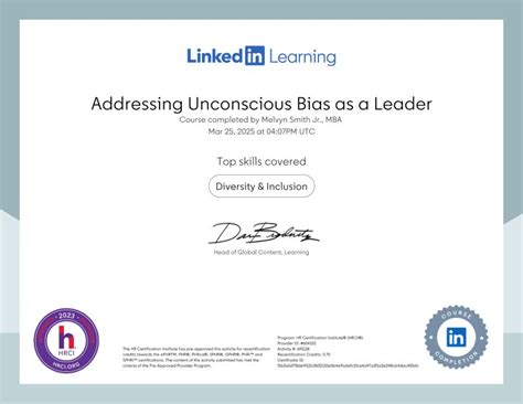 Certificate Of Completion Melvyn Smith Jr Mba