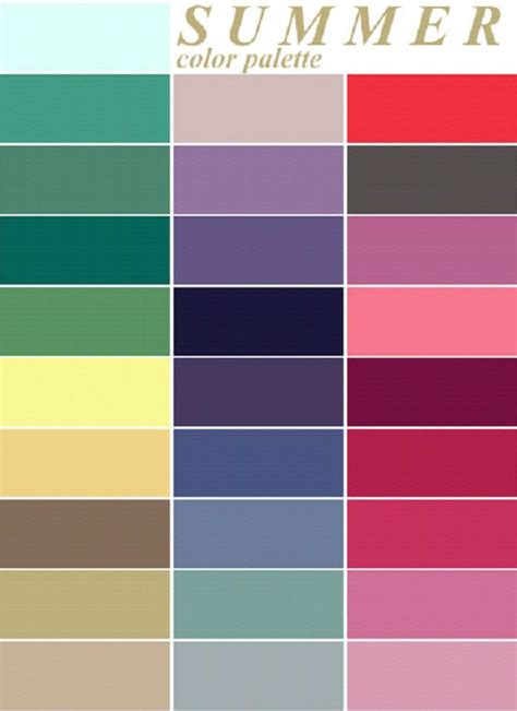 Summer Color Palette Color Me Beautiful