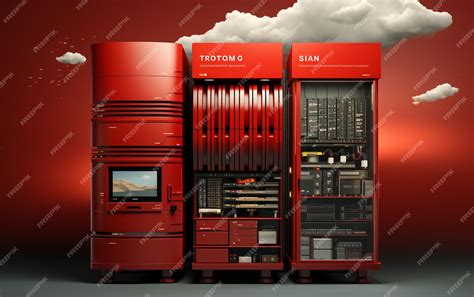Premium Ai Image Server Racks In Computer Network Security Server Room Data Center 3d Rendering