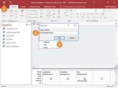 Create A Query Customguide