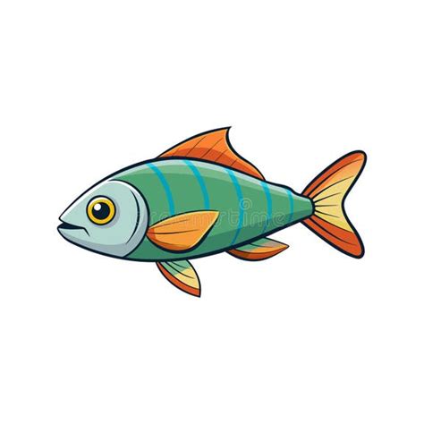 Dynamic Indian Glassfish Underwater Scene Stock Illustration
