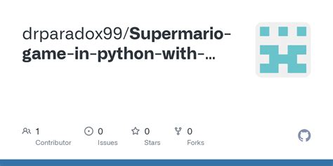 GitHub Drparadox Supermario Game In Python With Pygame