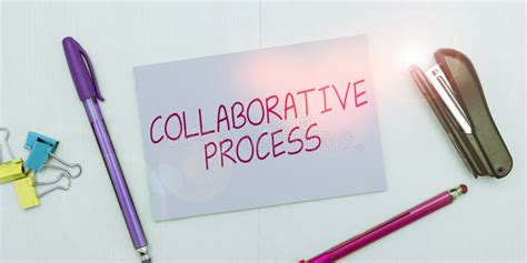 Conceptual Display Collaborative Process Word Written On People And