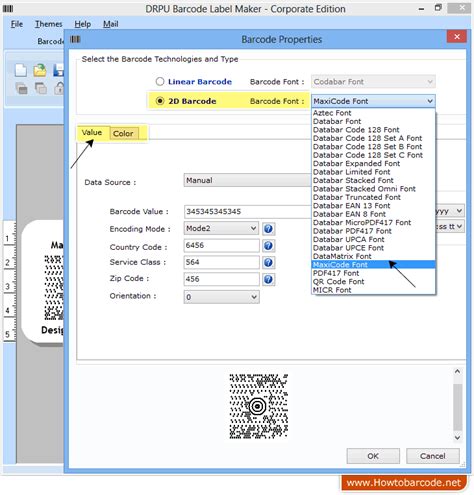 Maxicode Barcode 2D Font Label HowToBarcode Maxicode Barcode 2D Font Label HowToBarcode
