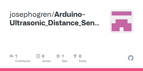 Github Josephogren Arduino Ultrasonic Distance Sensor