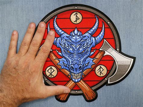 Viking Dragon And Axes Patch By Ivamis Patches