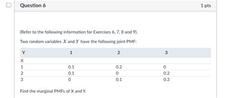 Solved Question Pts Refer To The Following Information Chegg Com