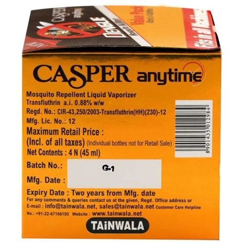 Casper Dengue Mosquito Killer Liquid 45 Ml Pack Of 4 Jiomart