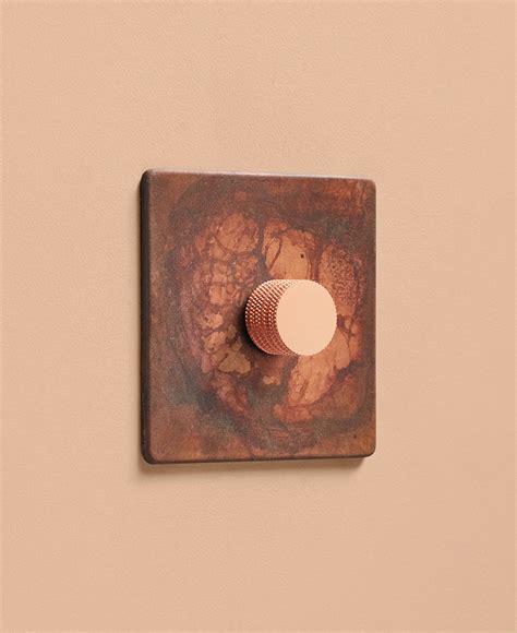 Oxide Copper Single Dimmer Switch Patina Finish