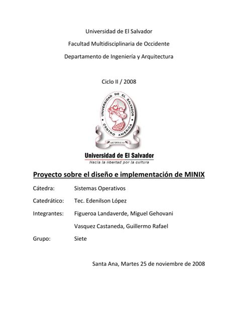 Diseño E Implementacion De Minix Pdf Sistema De Archivos Archivo