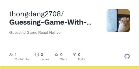 GitHub Thongdang Guessing Game With React Native Guessing Game React Native