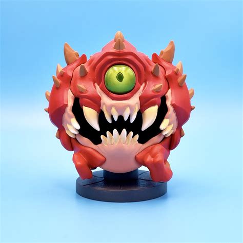 Doom Eternal Cacodemon Mini Figure And Sticker Official 3 Demon Statue