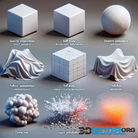 implementing physics in 3d modeling from simple to complex 3d model