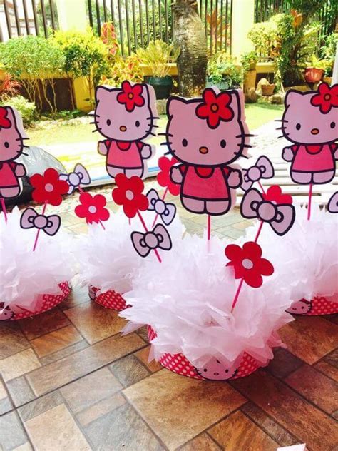 Centros De Mesa De Hello Kitty Para Cumpleaños Crea Un Centro De Mesa