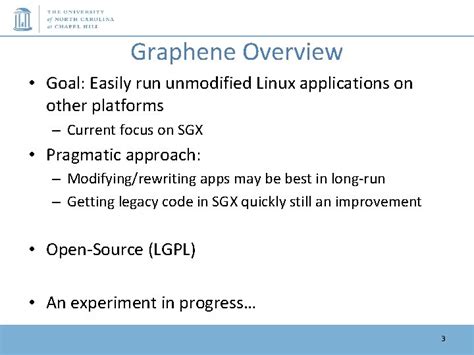 graphene a platform for unmodified linux applications on