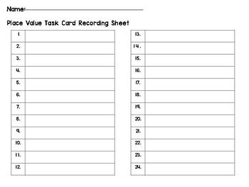 Place Value Task Cards By Captivate And Teach Teachers Pay Teachers