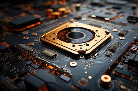 Premium Ai Image Closeup Of Electronic Circuit Board Technology Concept 3d Rendering