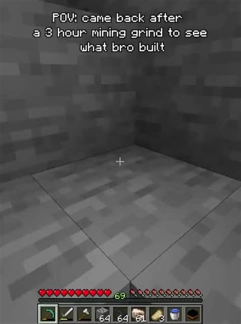 Came Back After A 3 Hour Mining Grind To See What Bro Built Meme By