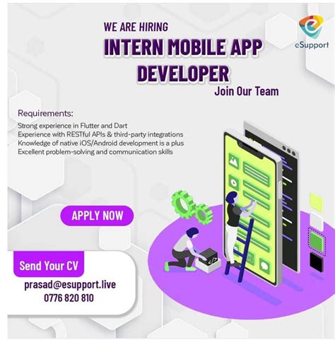 mobile app developer internship jobseeker lk
