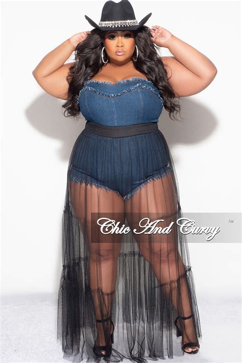 Final Sale Plus Size Strapless Romper With Mesh Skirt Chic And Curvy