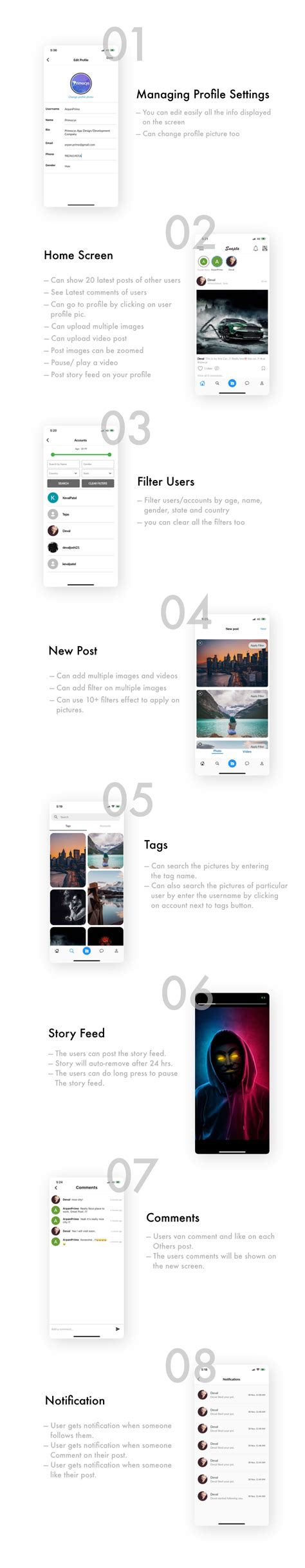 instagram clone app flutter android and ios with admin panel code market