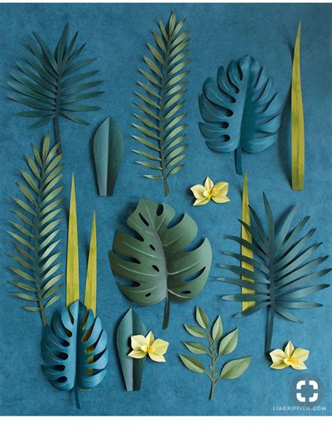 Diy Tropical Wreath With Paper Cut Flowers And Leaves Origami Decoratie Fotolijst Knutselen