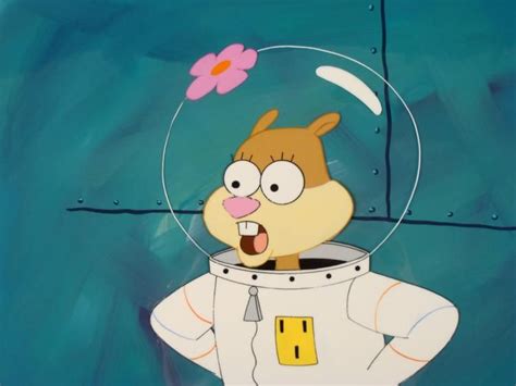Orig Spongebob Animation Cel And Background Sandy Suit