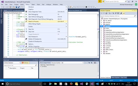 How To Cross Debug Kratos Under Windows · Kratosmultiphysicskratos