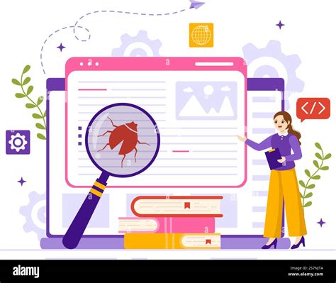 Software Testing Vector Illustration With Application Engineering Debugging Development Process