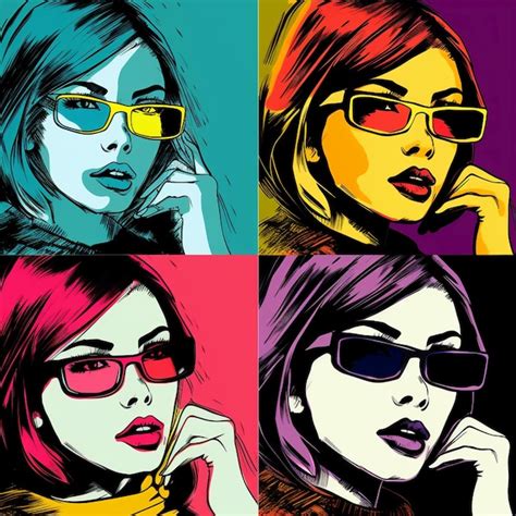 Premium Ai Image Casual Pop Art High Contrast High Resolution Woman