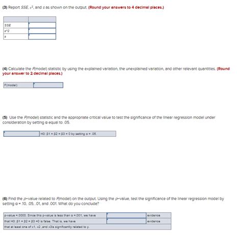 Solved We Give Jmp Output Of Regression Analysis Above