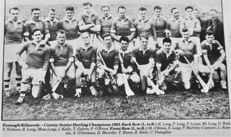 The Feenagh Kilmeedy Team That Won The 1963 Limerick County Senior