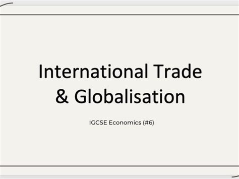 Igcse Economics 0455 Chapter 6 Teaching Slides Teaching Resources