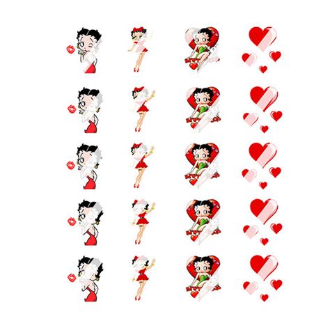 Betty Boop Nail Art Decals Waterslide Nail Decals Design Etsy