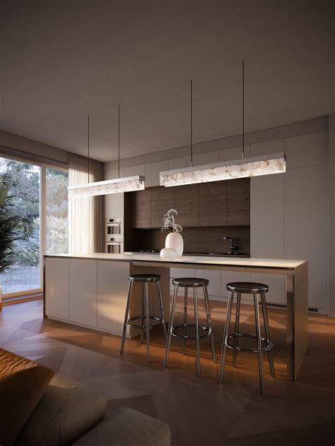 Fragment Line Pendant White Brushed Silver Bomma