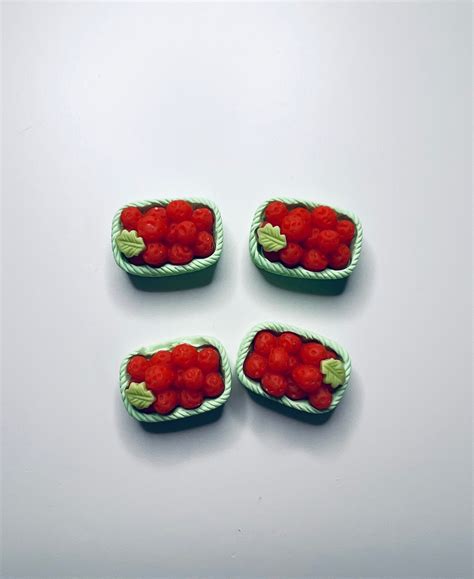 Miniature Raspberry Basket Fruit Trinkets Mini Objects Speech Montes