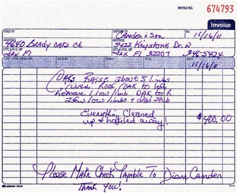 Tree Removal Estimate Template