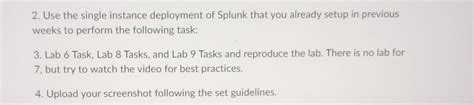 solved 2 use the single instance deployment of splunk that