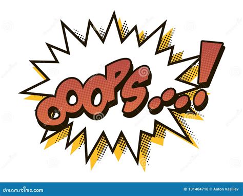 OOOPS. Comics Book Text Balloon, Vector Halftone Stock Vector ...
