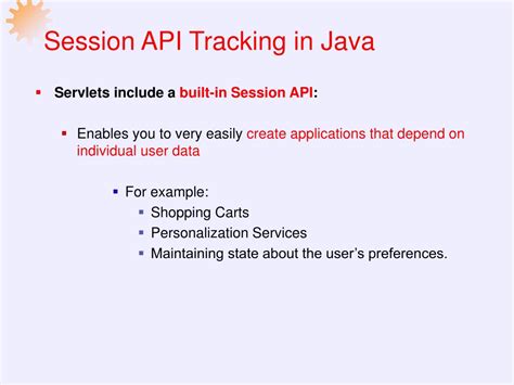 Ppt Servlet Session Tracking Ii Session Api Powerpoint Presentation