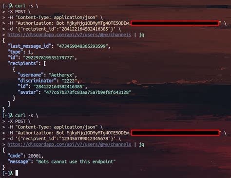 Incorrect Error On POST Users Me Channels With Invalid Recipient Id Bots Cannot Use This