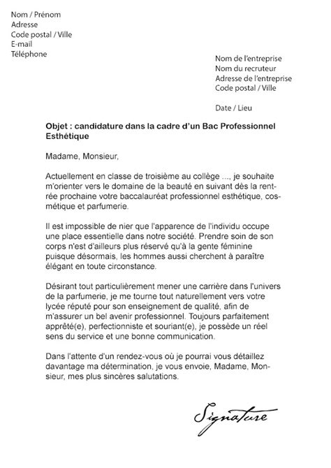 Modele Lettre De Motivation Pour College Priv Laboite Cv Fr