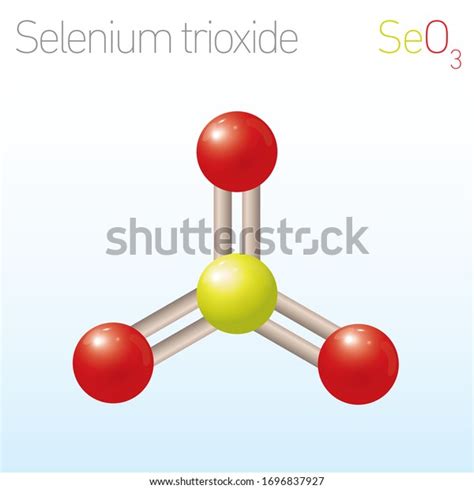 Selenium Trioxide Seo3 Structural Chemical Formula Stock Vector