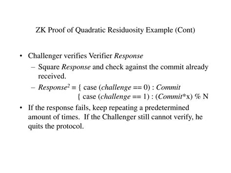 ppt quadratic residuosity and two distinct prime factor zk protocols
