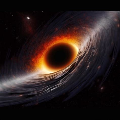Premium AI Image | Arafed black hole in the middle of a galaxy with a ...