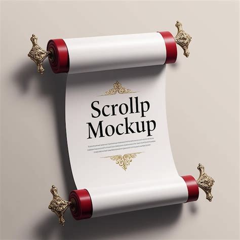 Luxury Scroll Mockup Premium Ai Generated Image