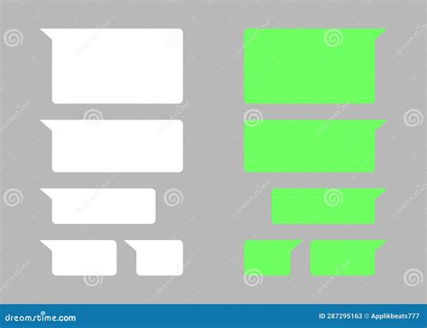 Chat Text Box Empty Messages Template Vector Dialig Interface Stock Vector Illustration Of