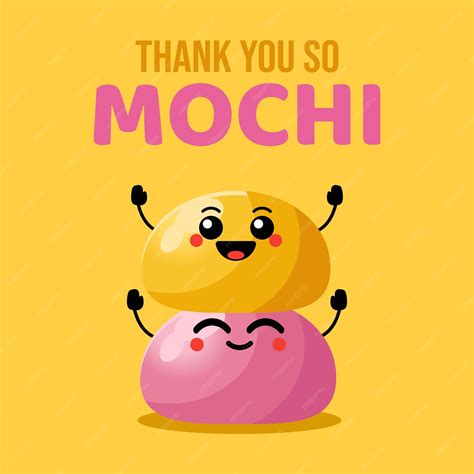 Premium Vector Vector Flat Design Cartoon Daifuku Mochi Characters Cute Mochi Mascot