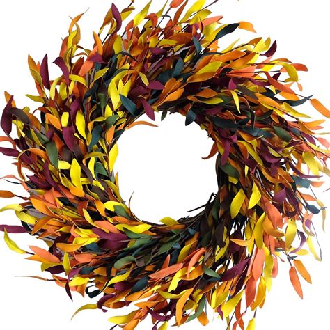 Bibelot Fall Leaf Wreath 20 Autumn Front Door Wreath