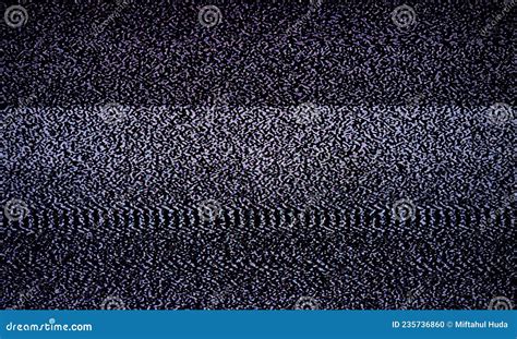 Glitch Art Scan Line As Old Tv Monitor Effect Stock Illustration